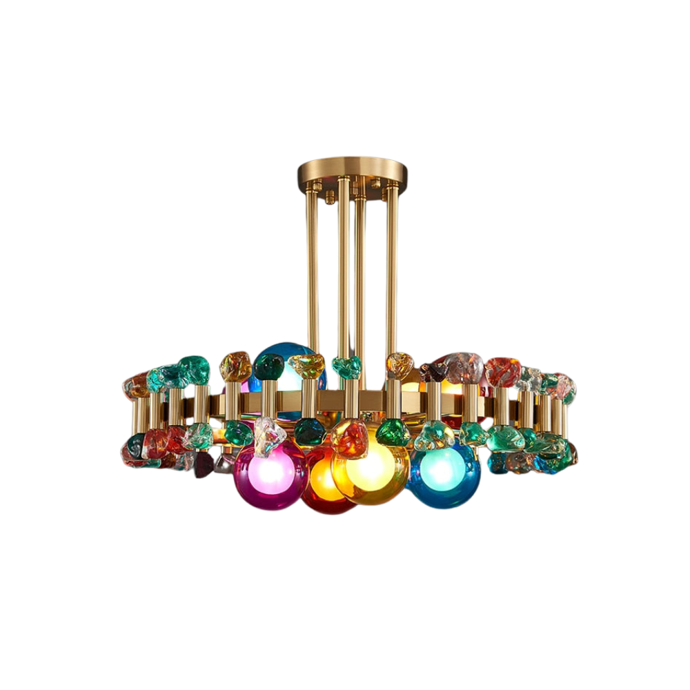 Modern colorful crystal LED Chandelier for living room, dining room