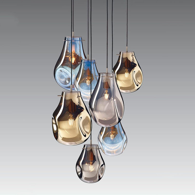 Modern Soap Multi Color Glass Chandelier Pendant Lighting