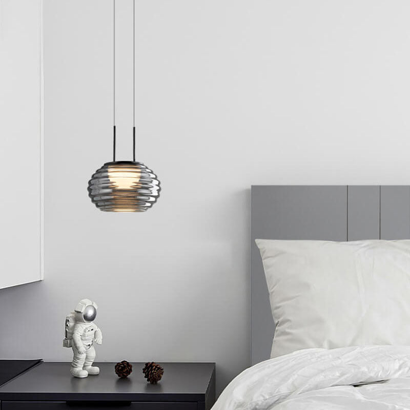 Modern Minimalist LED Glass Pendant Light