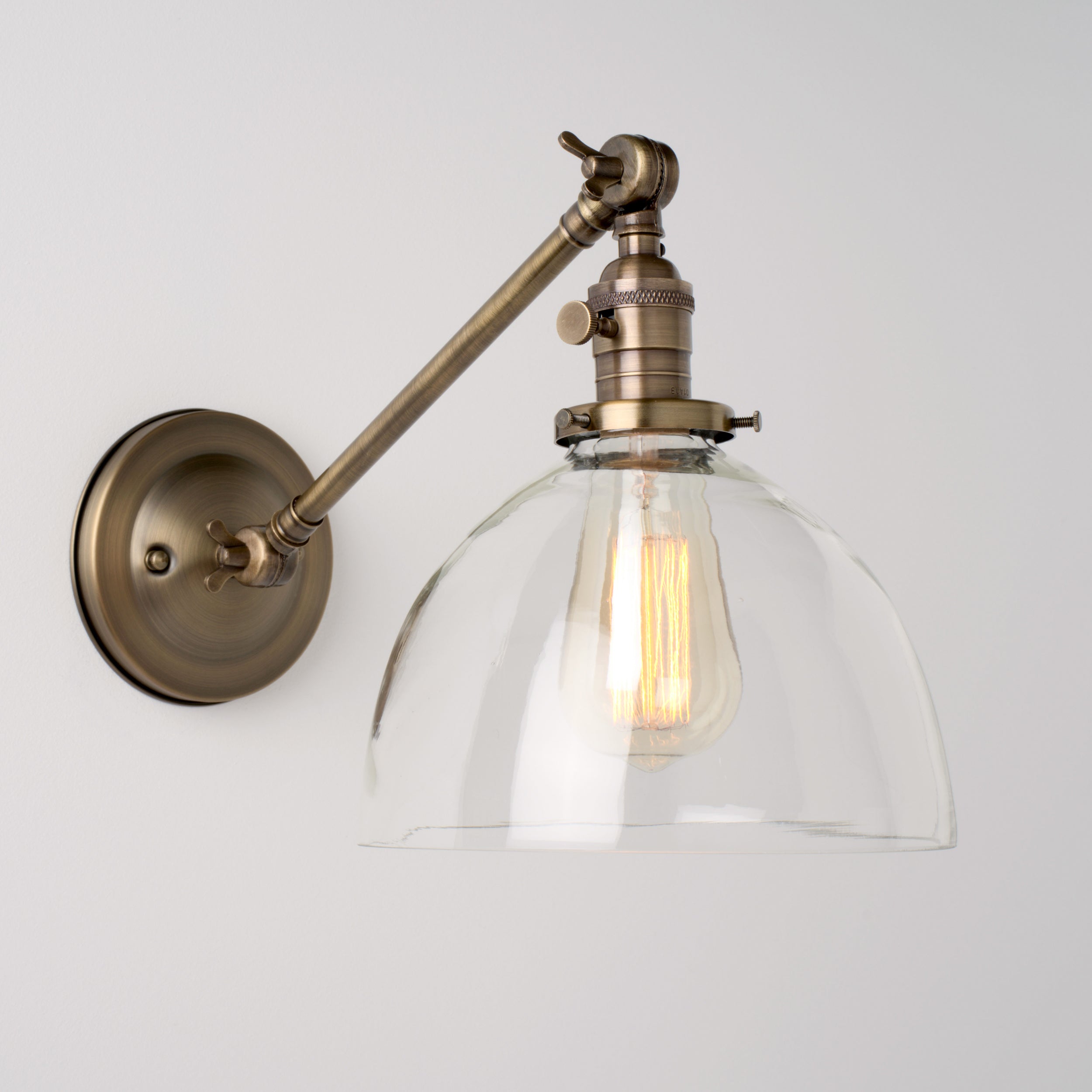 Thetford (Clear) | Adjustable Arm Sconce